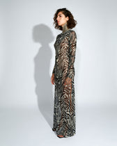 ZEBRA MESH DRESS – AKA ROUGE